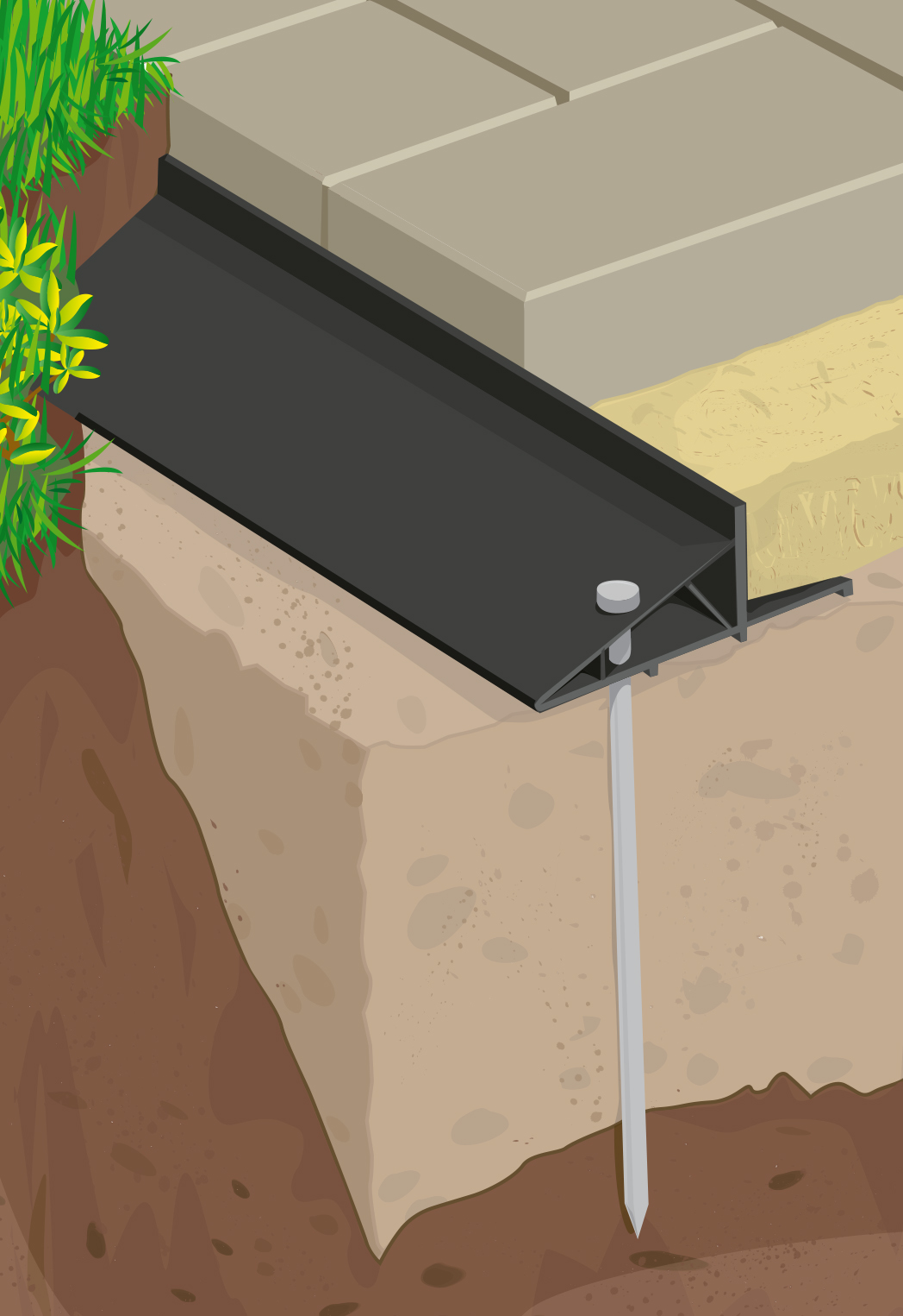 PAVE EDGE® - Die Randschiene für den perfekten Randabschluss